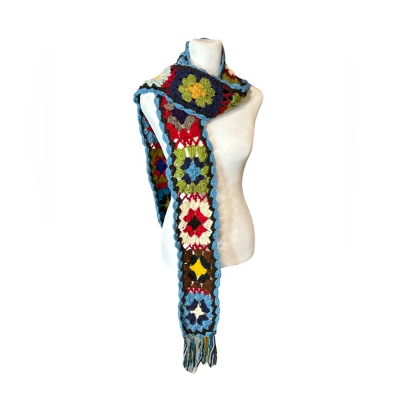 Accessories | Scarf Hand Crocheted 68l X 5w Multiple Colors Unique 7s ...